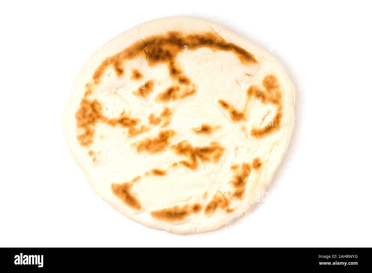 Single wheat tortilla bread isolated on white background Stock Photo ...