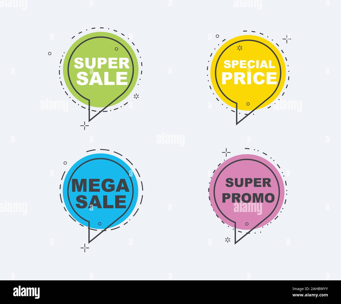 Sale banner collection, discount tag, emblem, badge, special offer ...