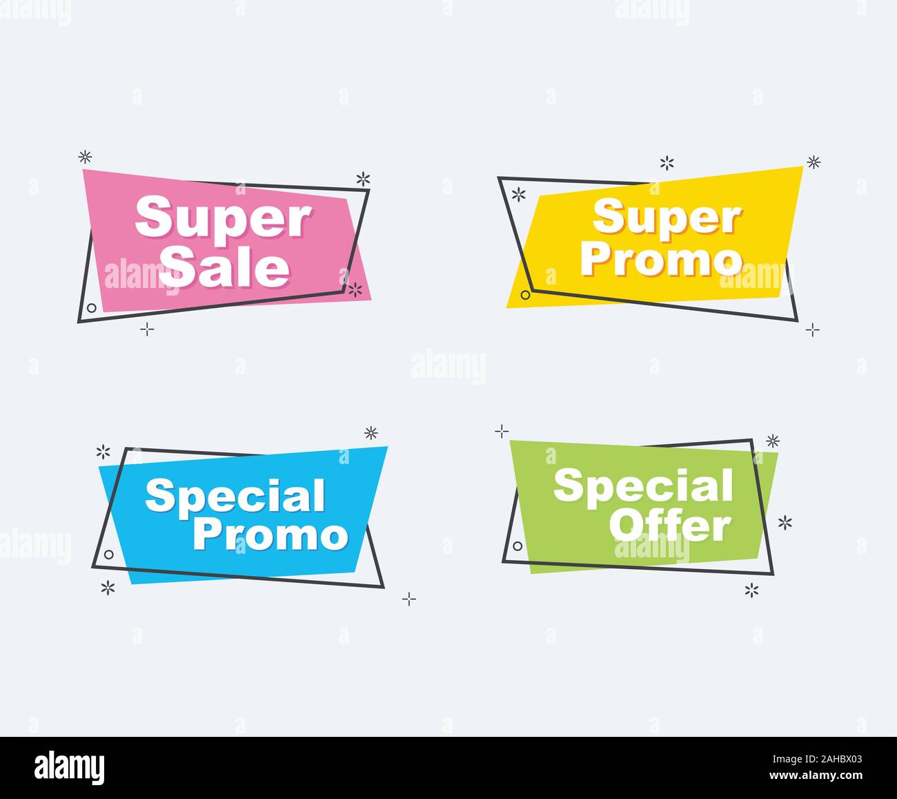 Sale banner collection, discount tag, emblem, badge, special offer ...