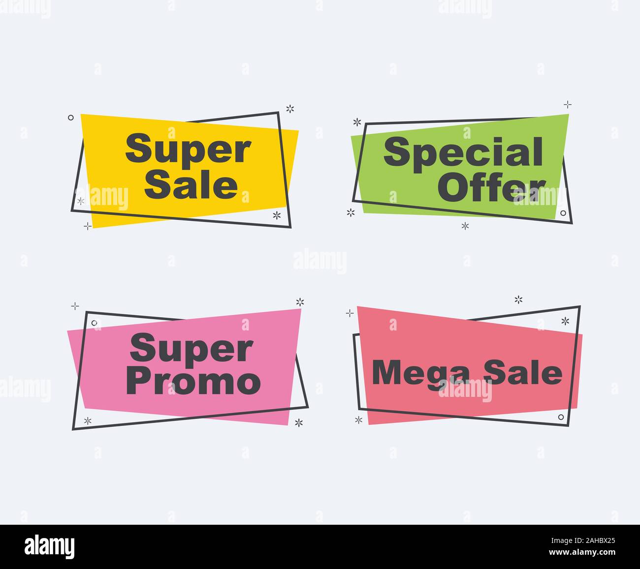 Sale banner collection, discount tag, emblem, badge, special offer ...