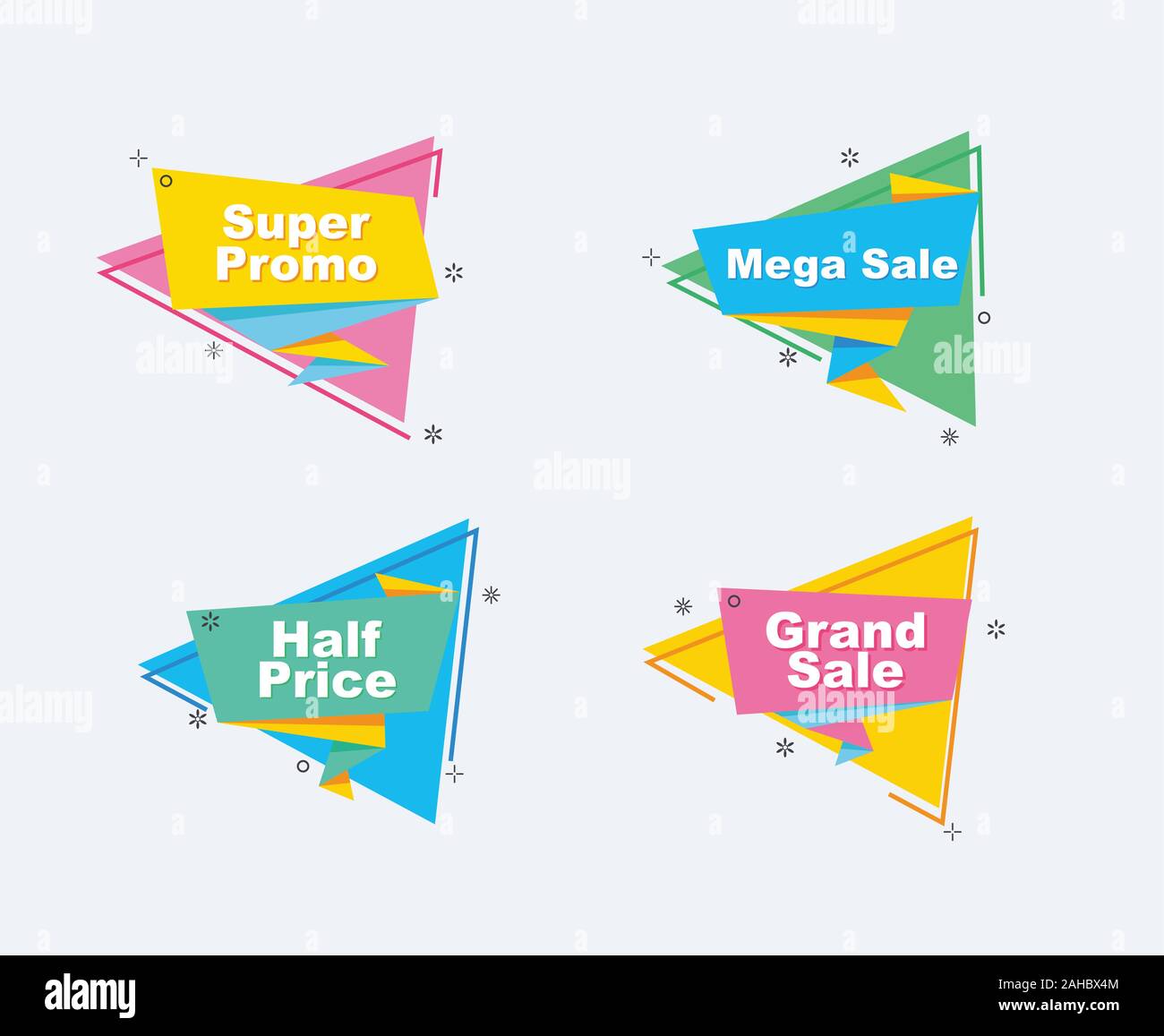 Sale banner collection, discount tag, emblem, badge, special offer ...