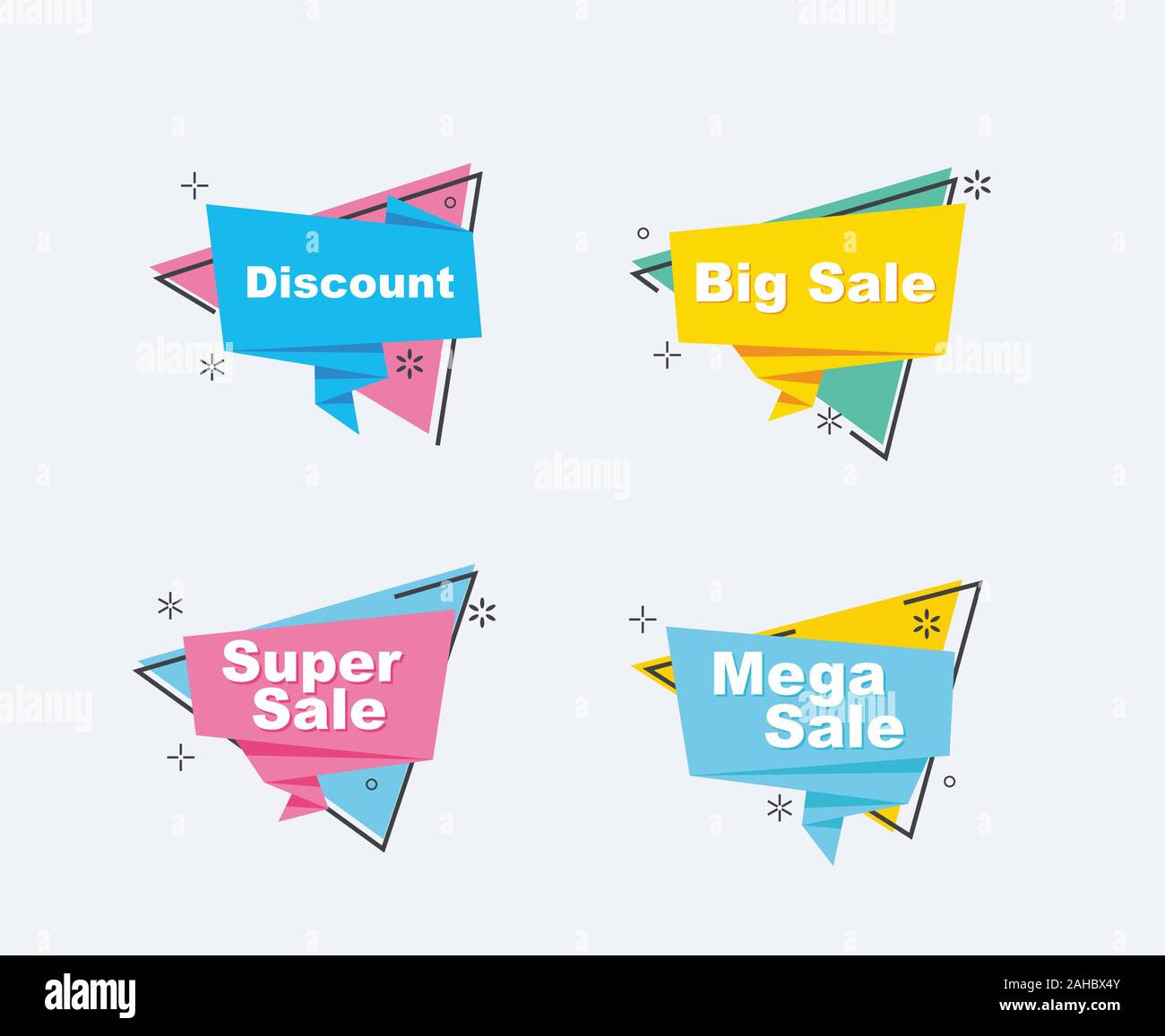 Sale banner collection, discount tag, emblem, badge, special offer ...