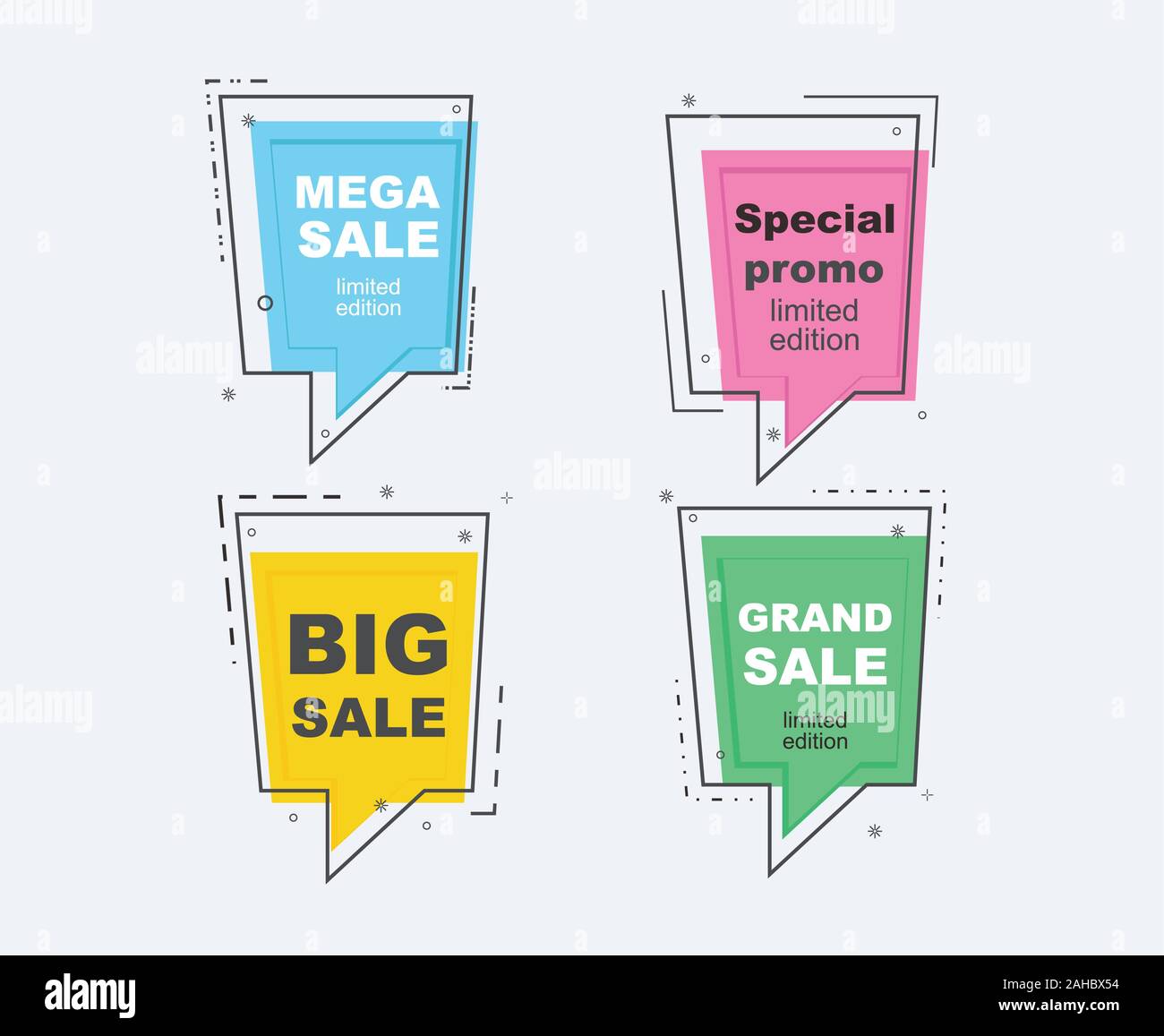 Sale banner collection, discount tag, emblem, badge, special offer ...