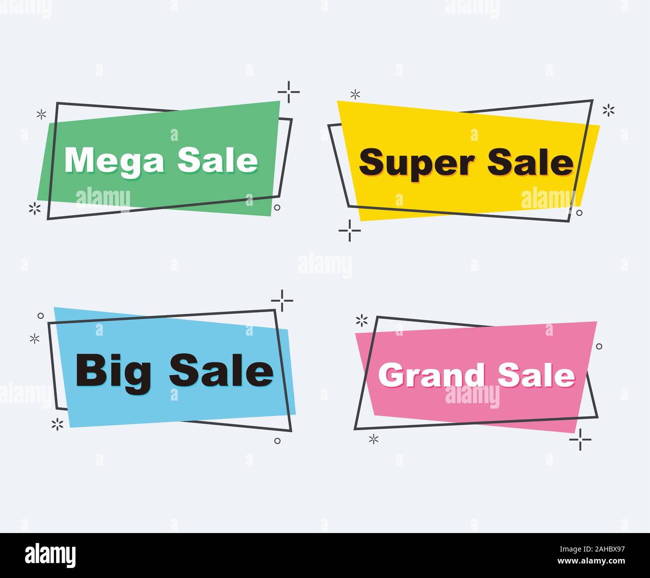 Sale banner collection, discount tag, emblem, badge, special offer ...