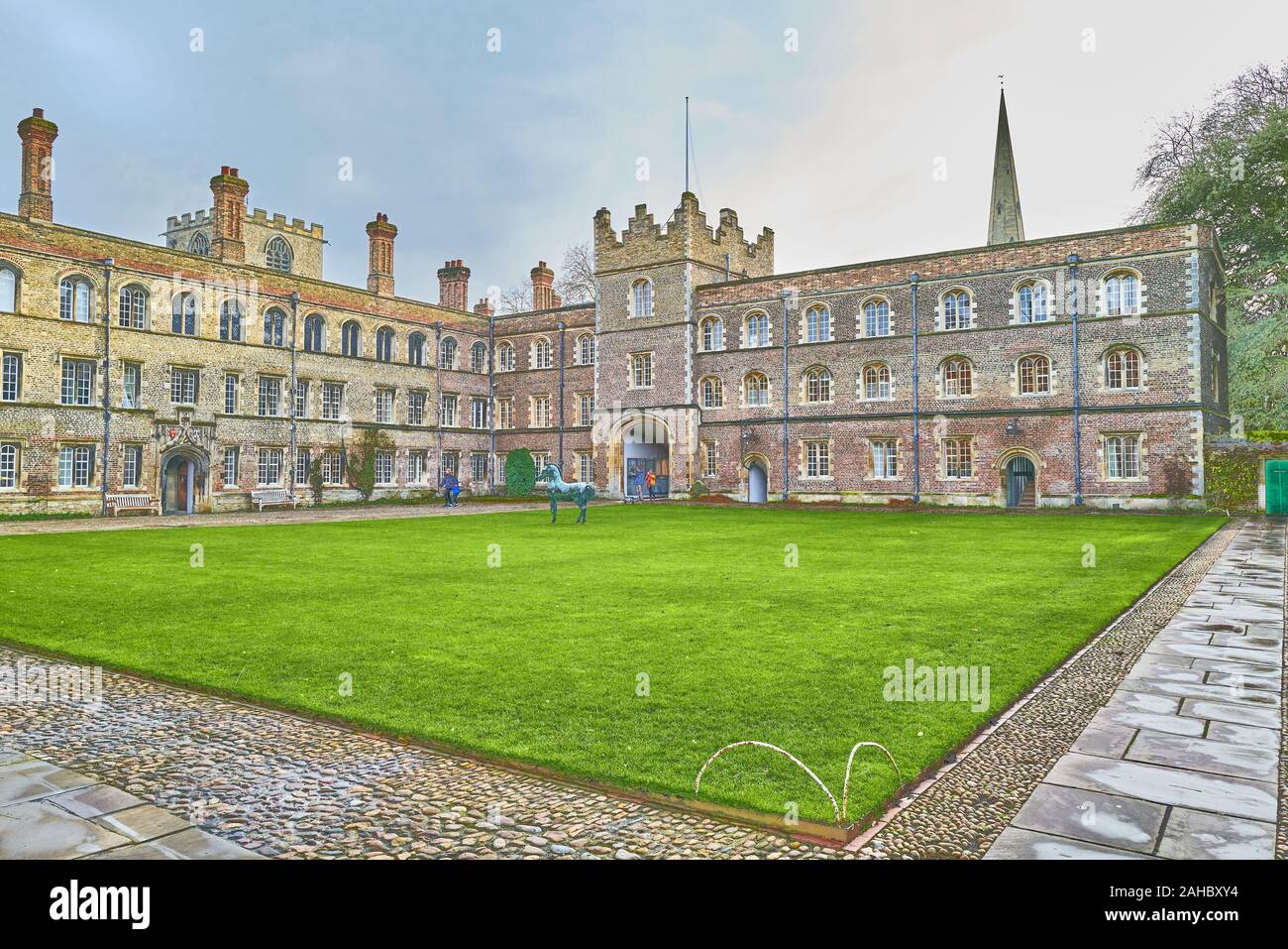 First Court at Jesus college, university of Cambridge, England Stock ...