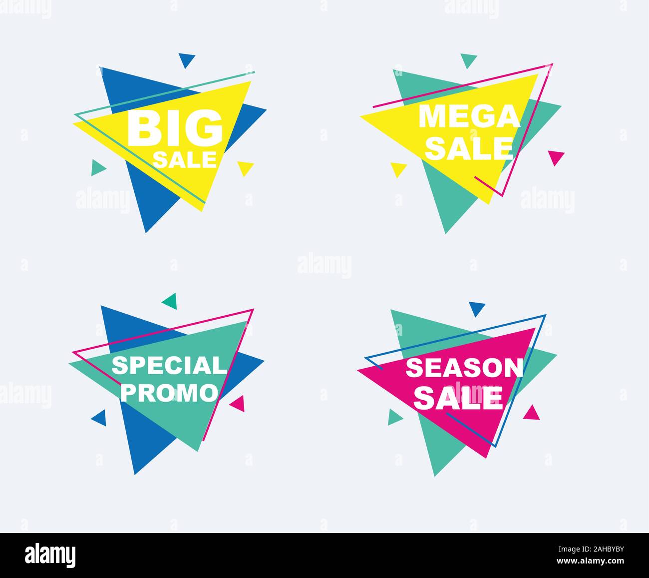 Collection of Sale Discount Styled Banners, Emblems, Labels, Tags ...