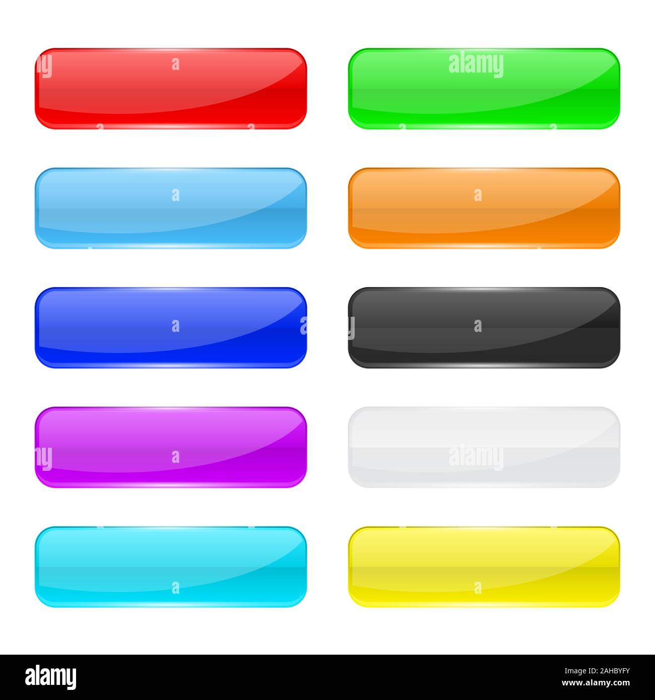 Web buttons. Colored shiny rectangle icons Stock Vector Image & Art - Alamy Web buttons. Colored shiny rectangle icons Stock Vector Image & Art - Alamy