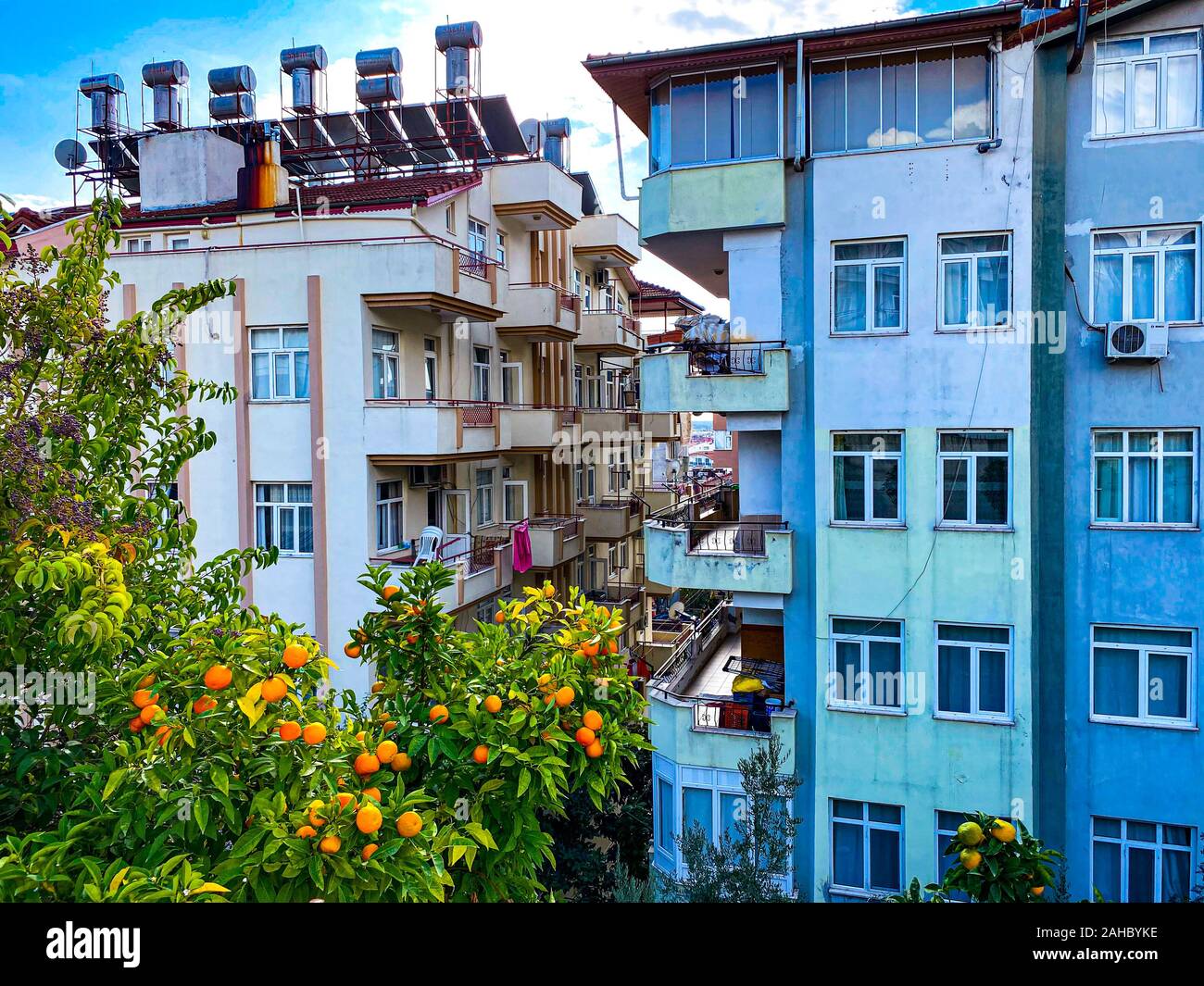 Water tanks on roof house hi-res stock photography and images - Alamy