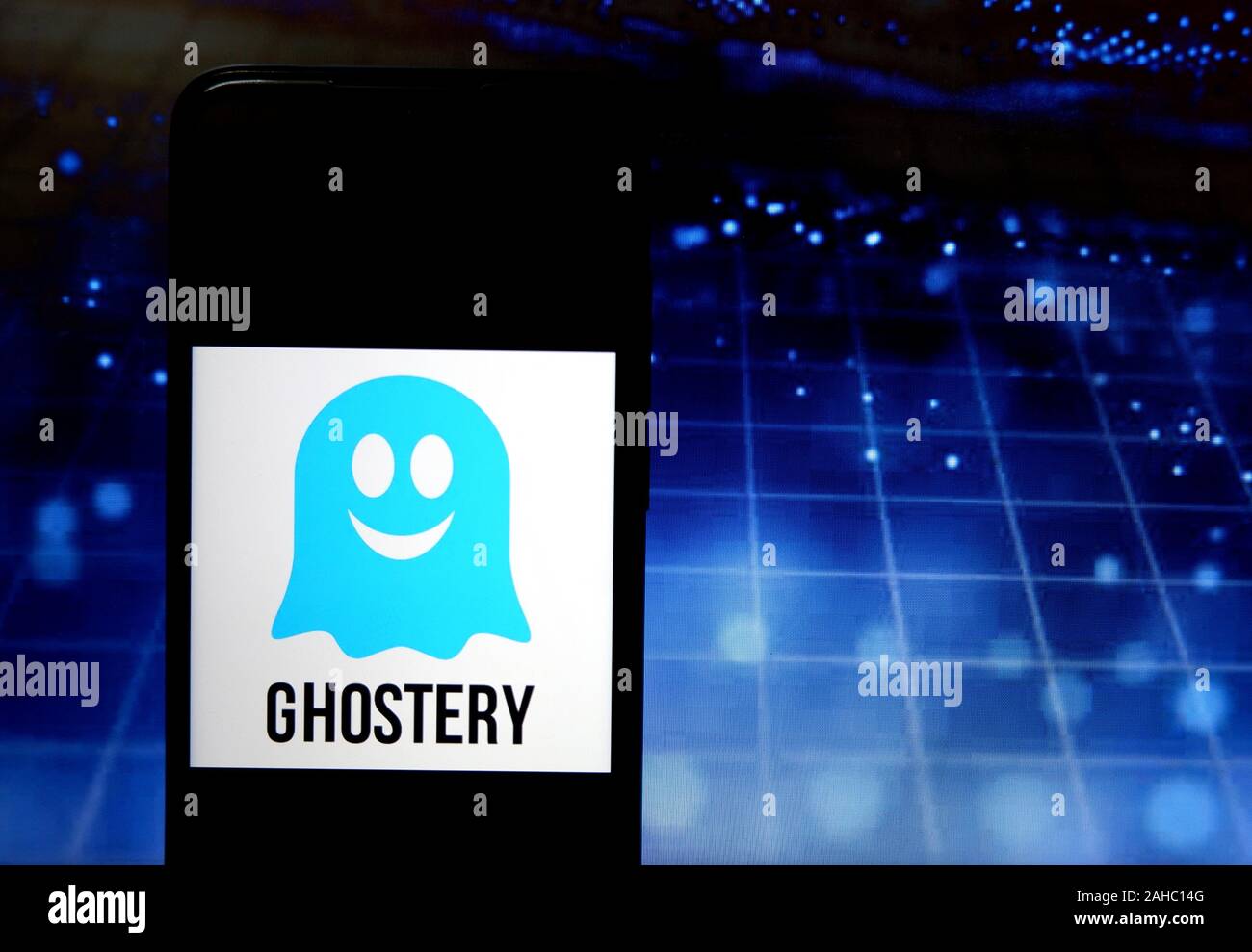 In this photo illustration a web browser Ghostery logo seen displayed ...