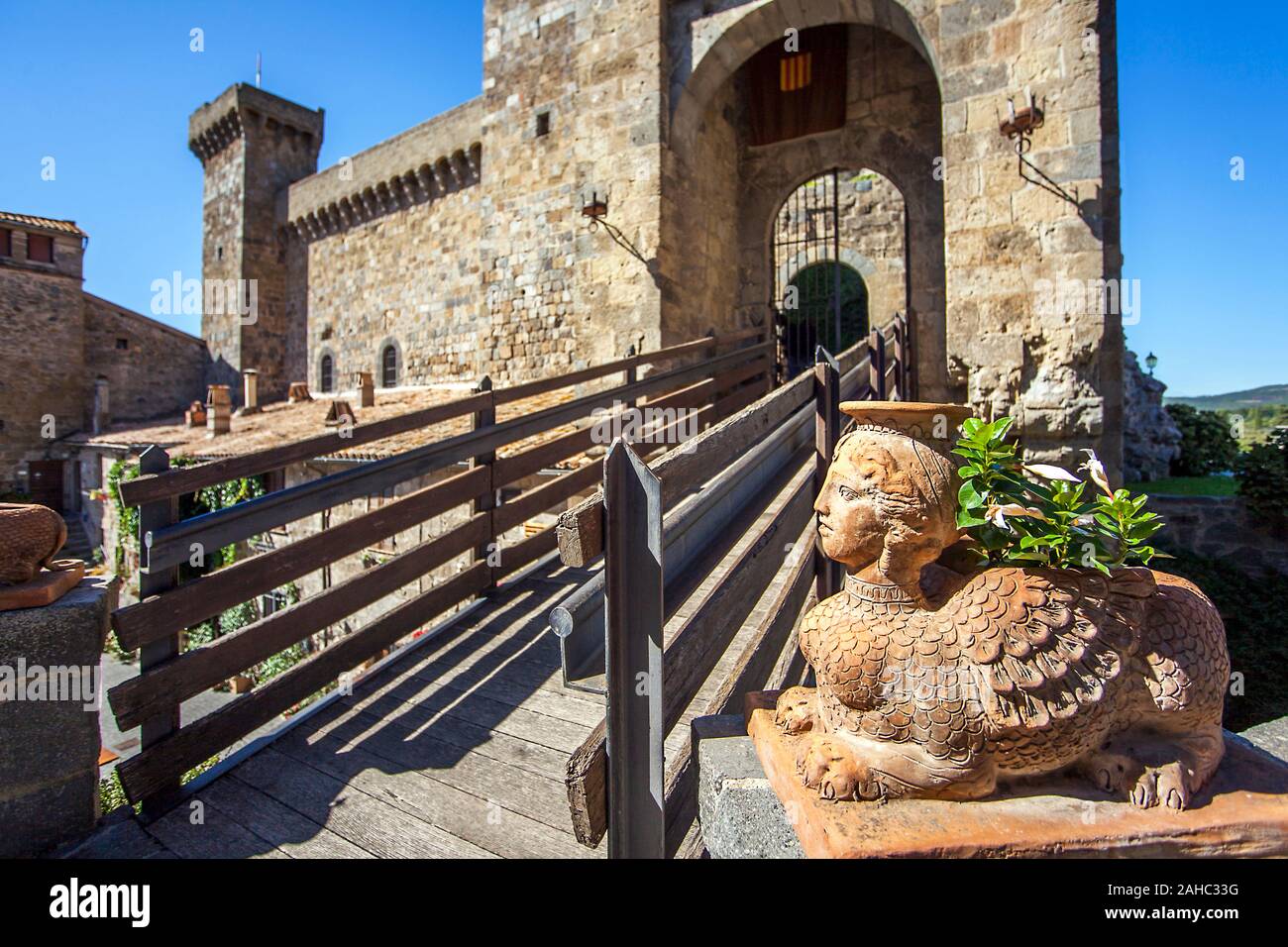 The Rocca Monaldeschi della Cervara castle in Bolsena on Lake Bolsena ...