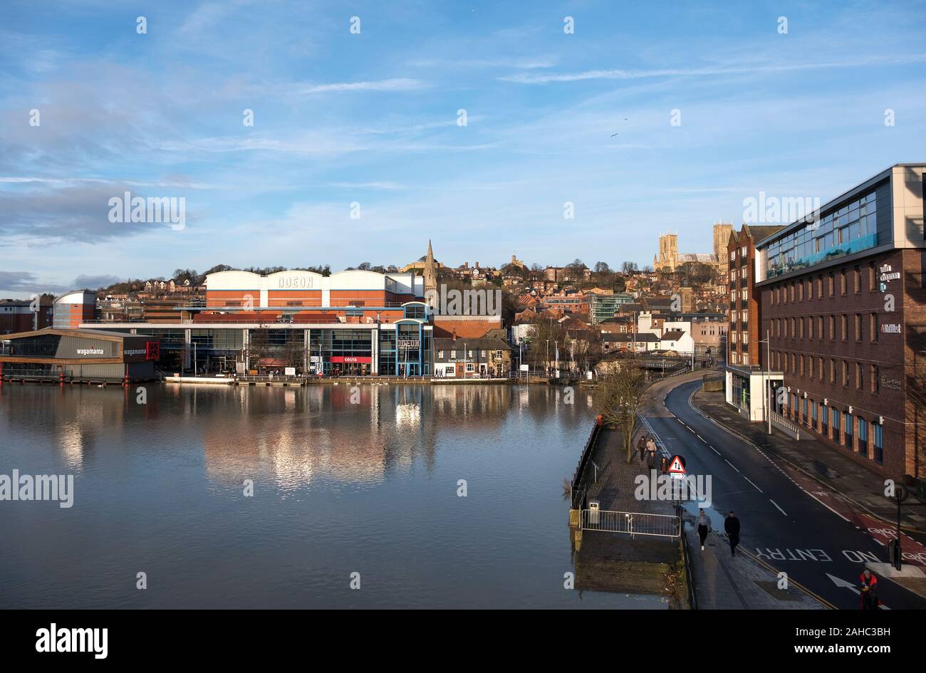 Waterfront buildings at Brayford Water in Lincoln, England, UK Stock ...