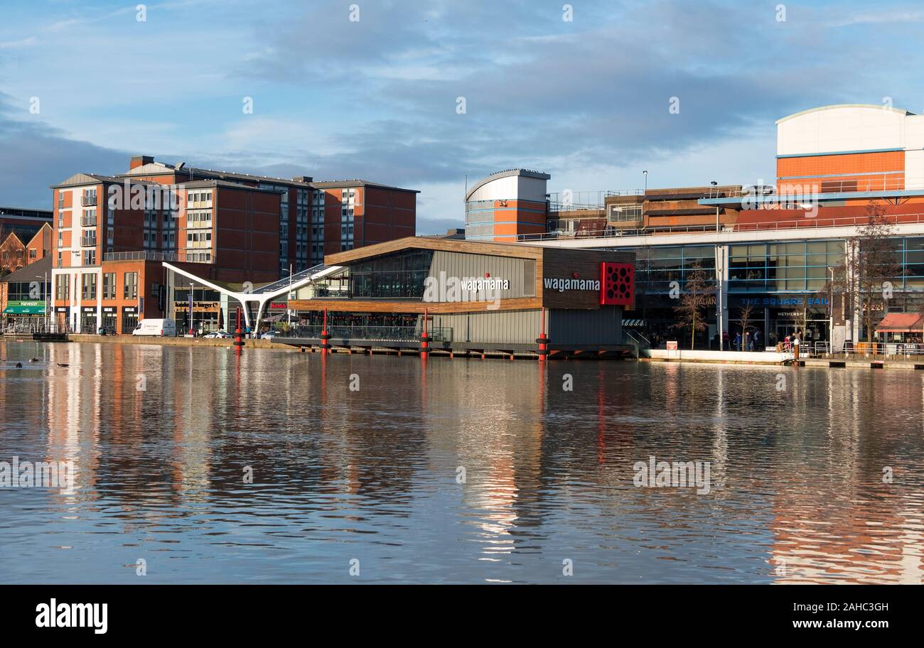 Waterfront buildings at Brayford Water in Lincoln, England, UK Stock ...