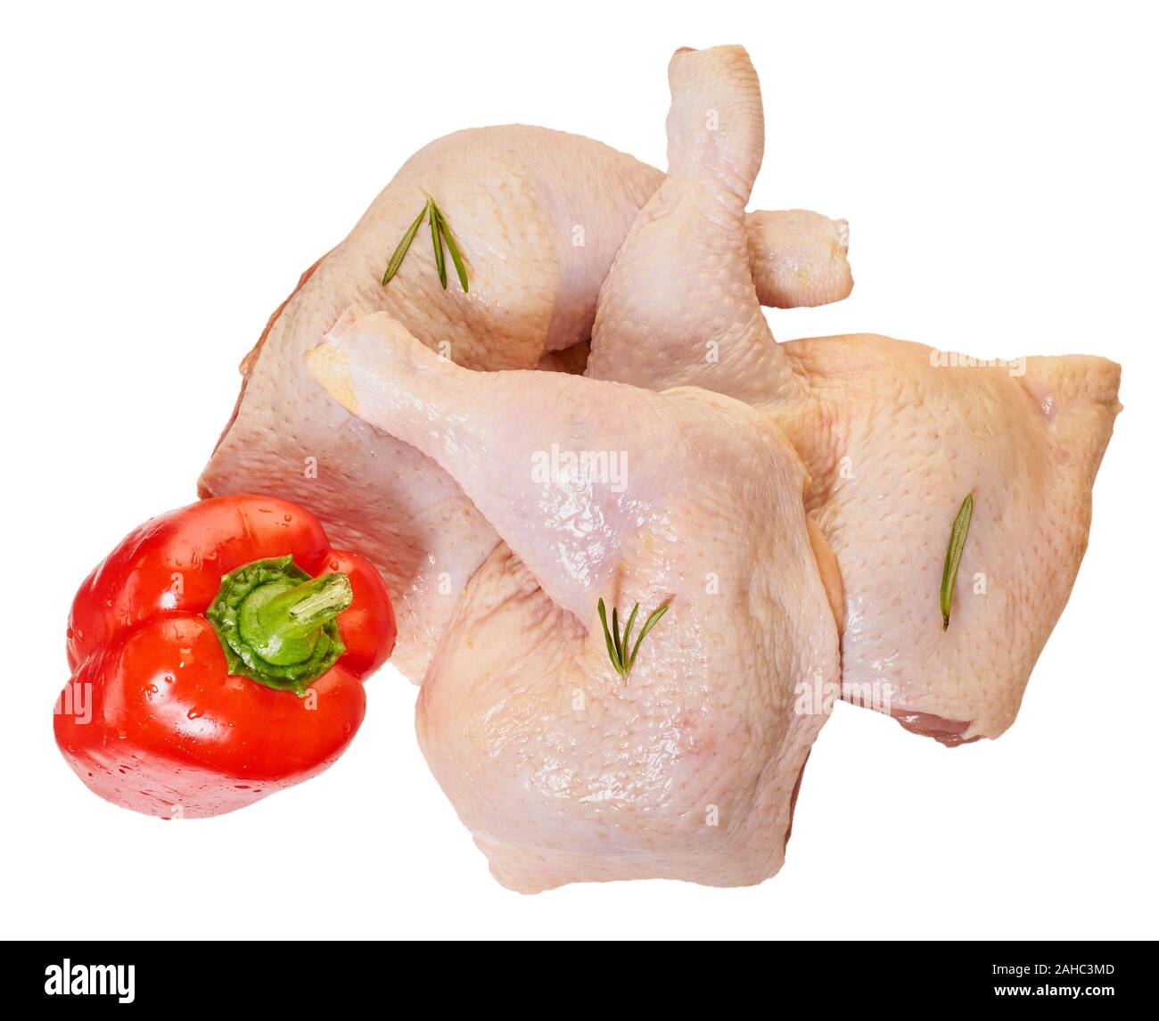 raw meat, chicken leg on a white isolated background Stock Photo - Alamy