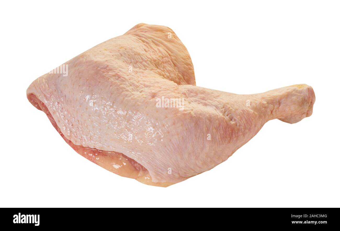 raw meat, chicken leg on a white isolated background Stock Photo - Alamy