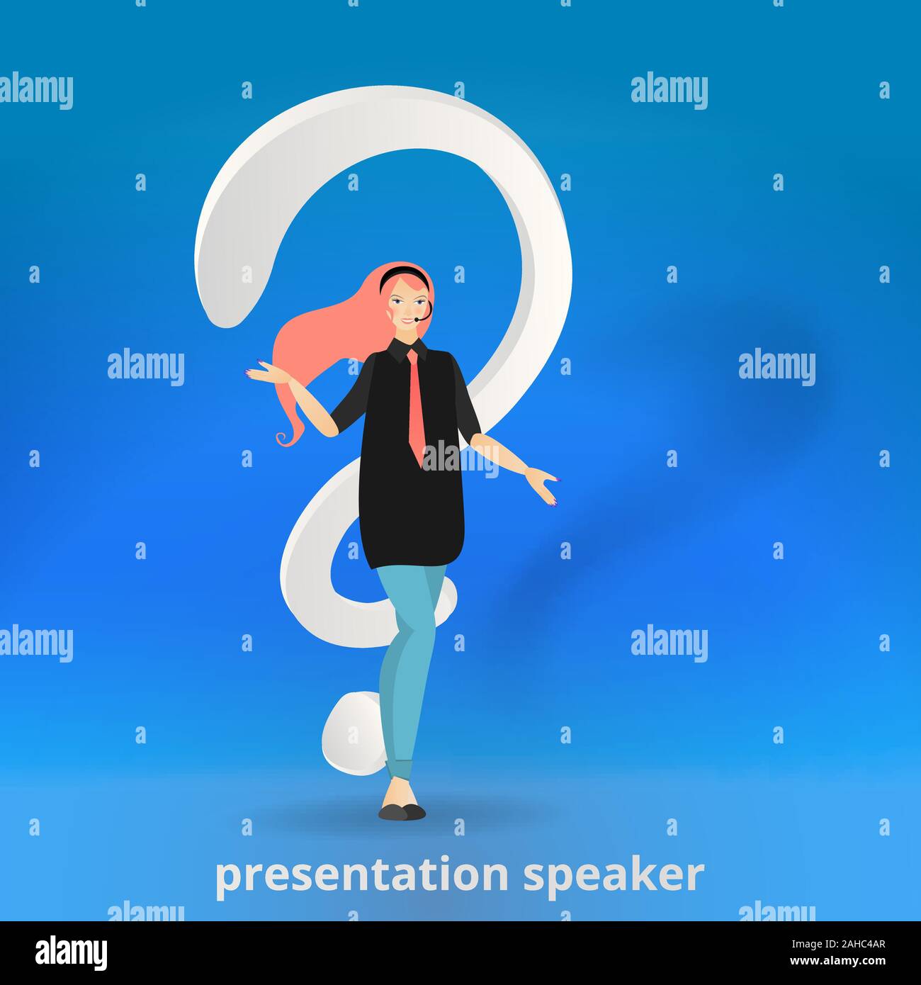Beautiful woman with question sign, giving help, FAQ cartoon vector ...