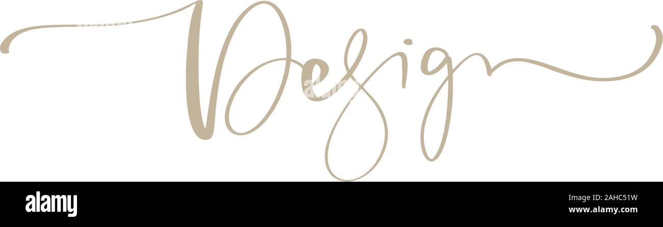 Concept of word Design. Vector illustration hand drawn vector logo text ...