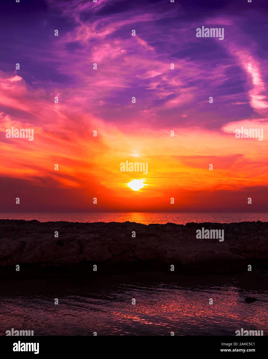 The amazing view during the sunset Stock Photo - Alamy