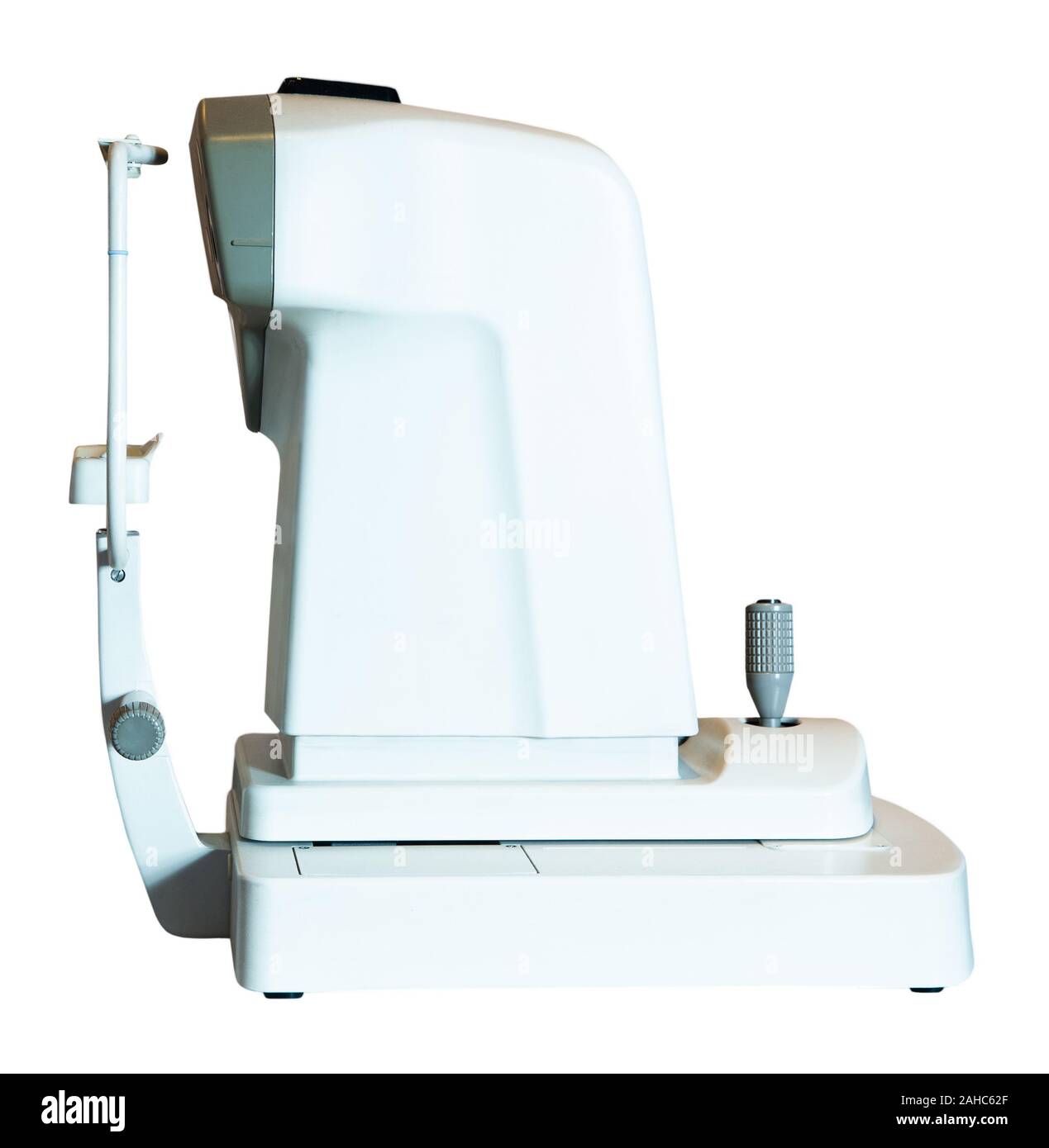 Closeup of modern auto refractometer in optical store. Technologies in ...