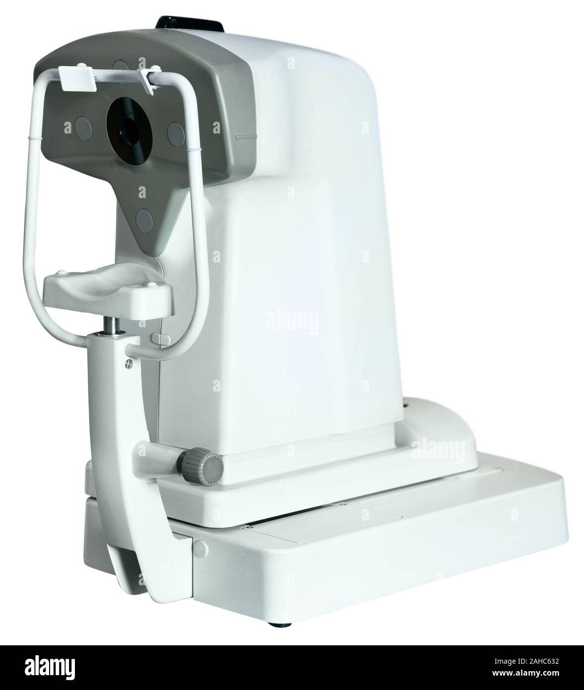 Closeup of modern auto refractometer in optical store. Technologies in ...