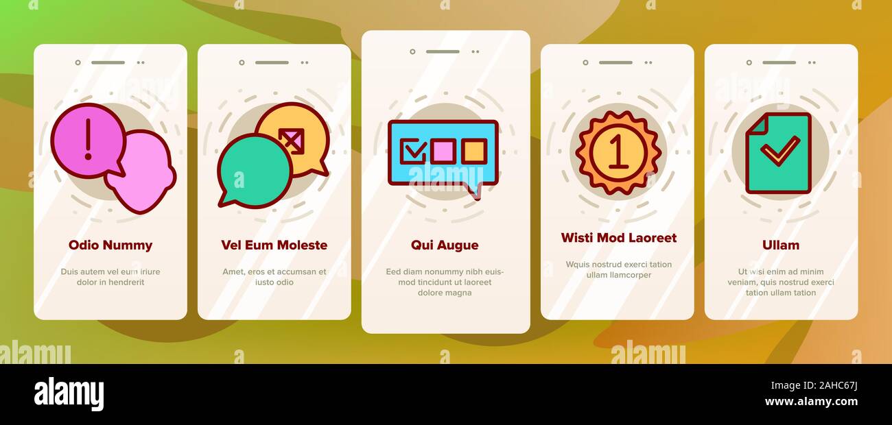 Quiz Game Onboarding Icons Set Vector Stock Vector Image & Art - Alamy