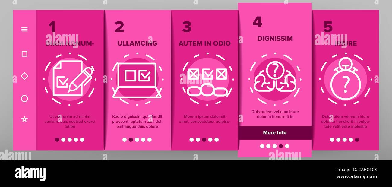 Quiz Game Onboarding Icons Set Vector Stock Vector Image & Art - Alamy