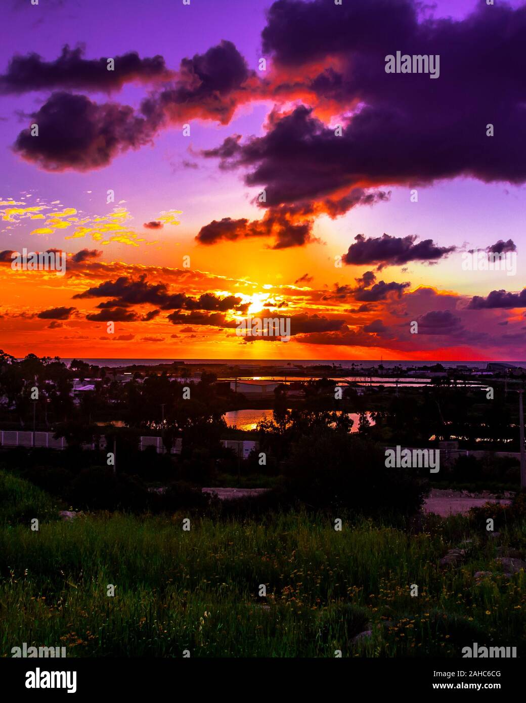 The amazing view during the sunset Stock Photo - Alamy