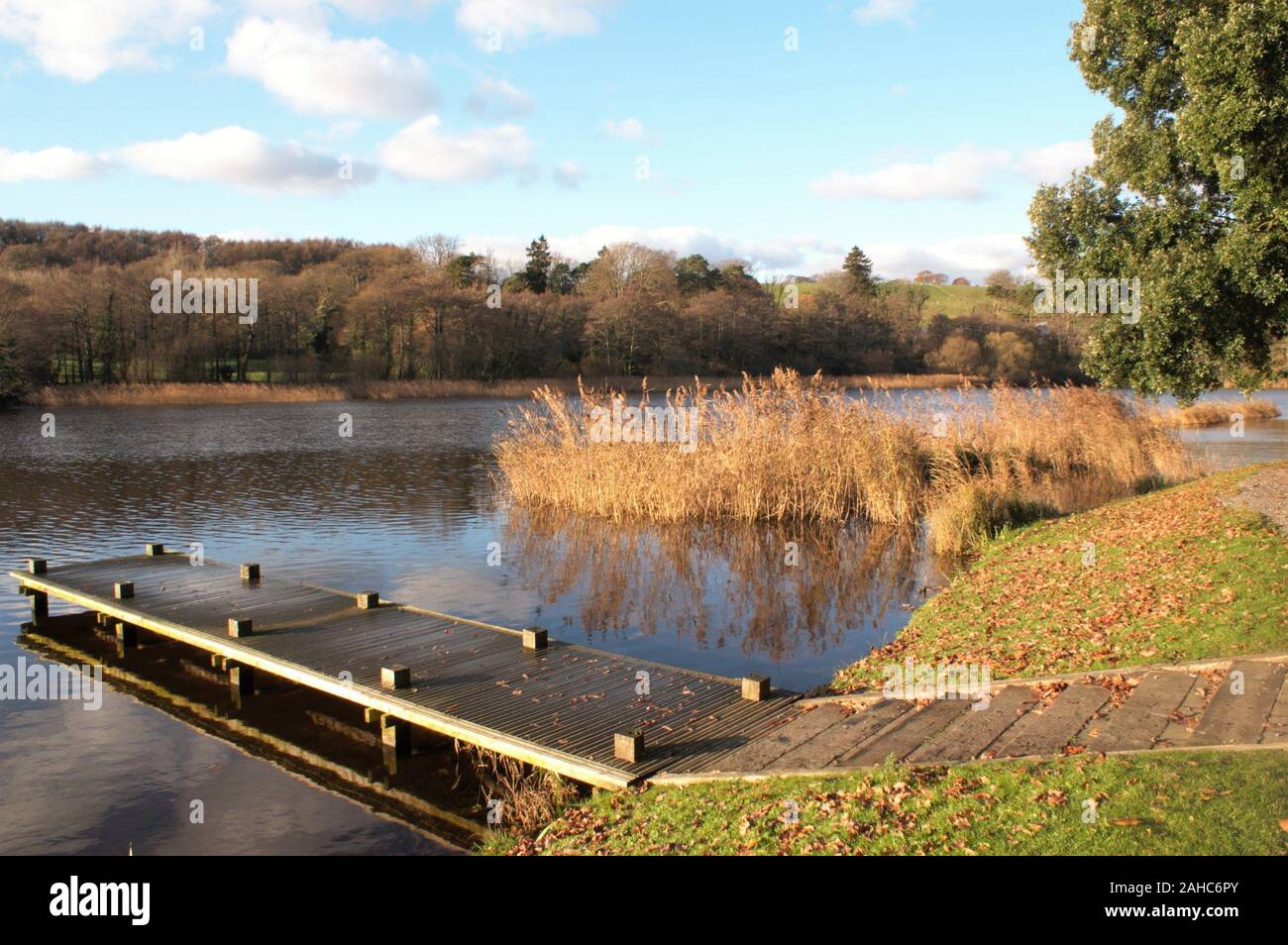 vale of glamorgan, hensol hotel lake Stock Photo - Alamy