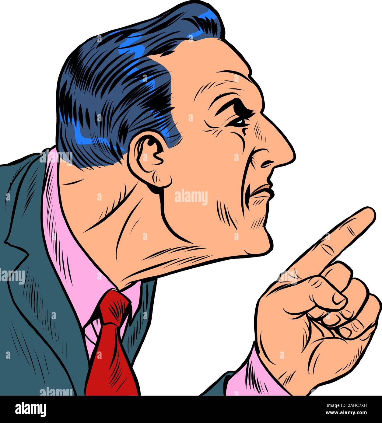 Hand finger stern Stock Vector Images - Alamy