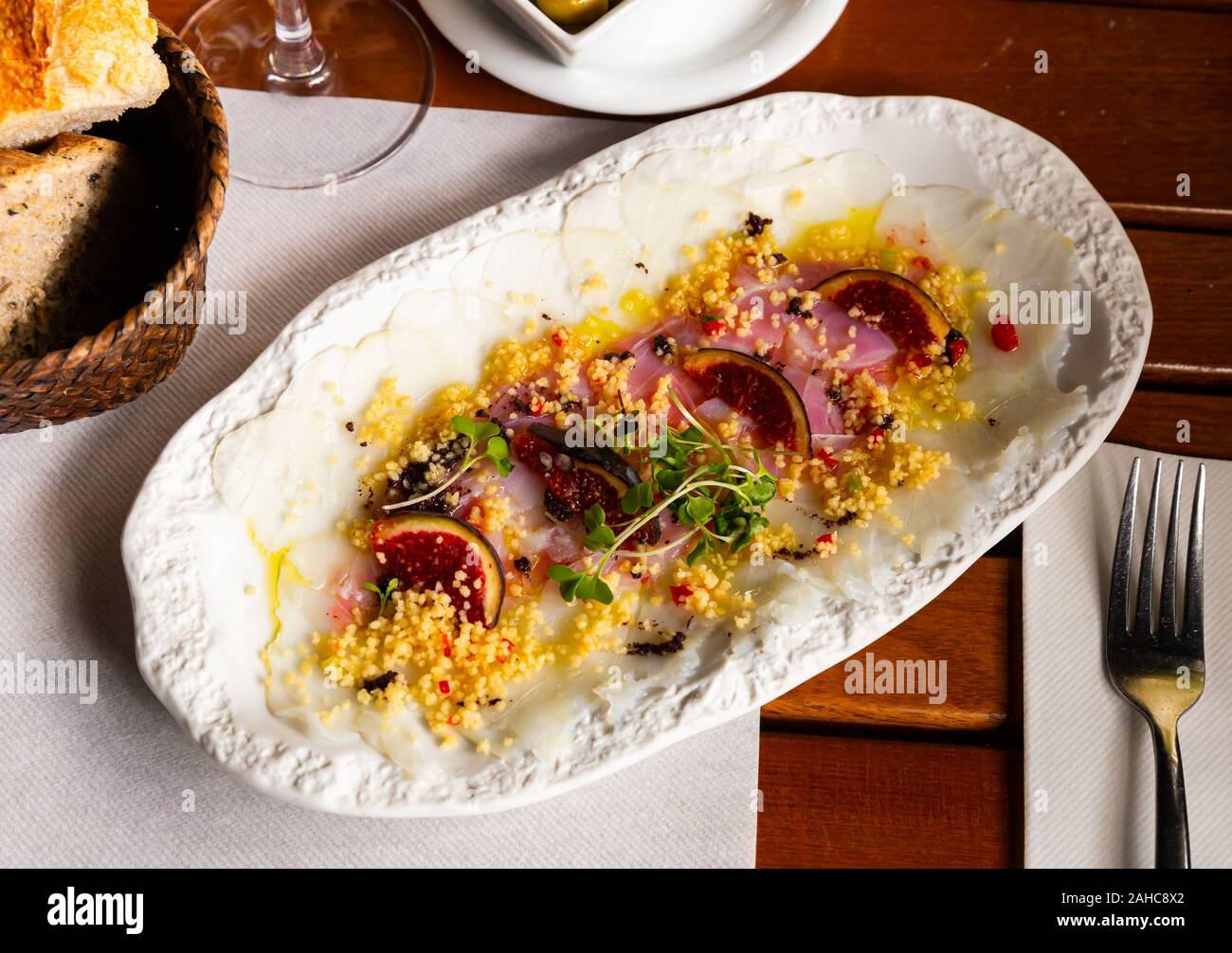 Carpaccio cod fish hi-res stock photography and images - Alamy