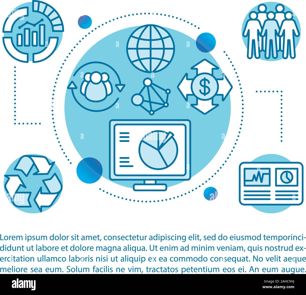 Corporate policy concept illustration. Article, brochure, magazine page ...