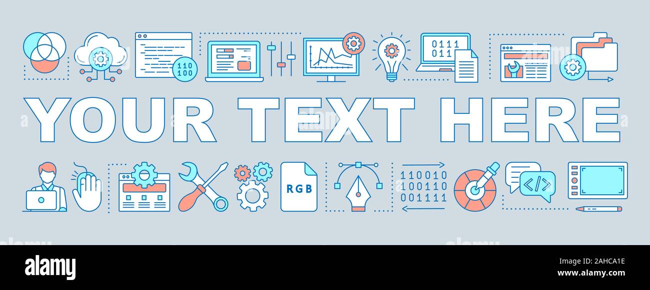 Website tools word concepts banner. Presentation. Isolated lettering ...