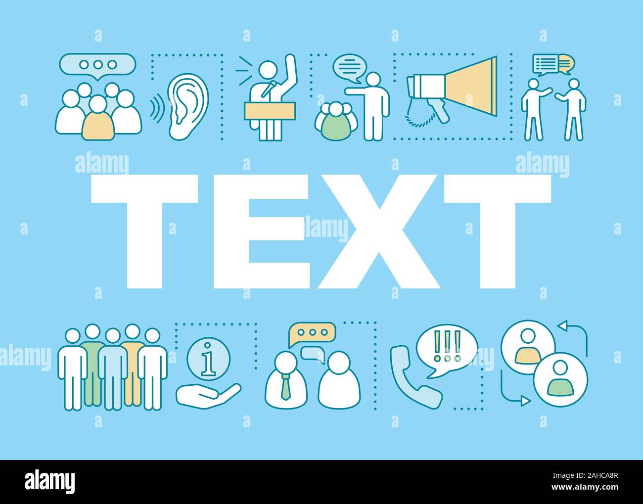 Oratory skill word concepts banner. Marketing campaign. Your text here ...