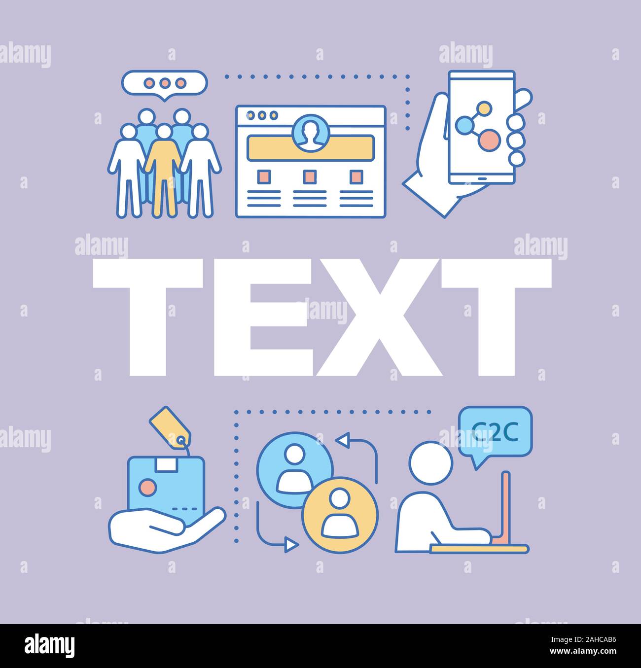 C2C word concepts banner. Online business. Marketing. Customer to ...