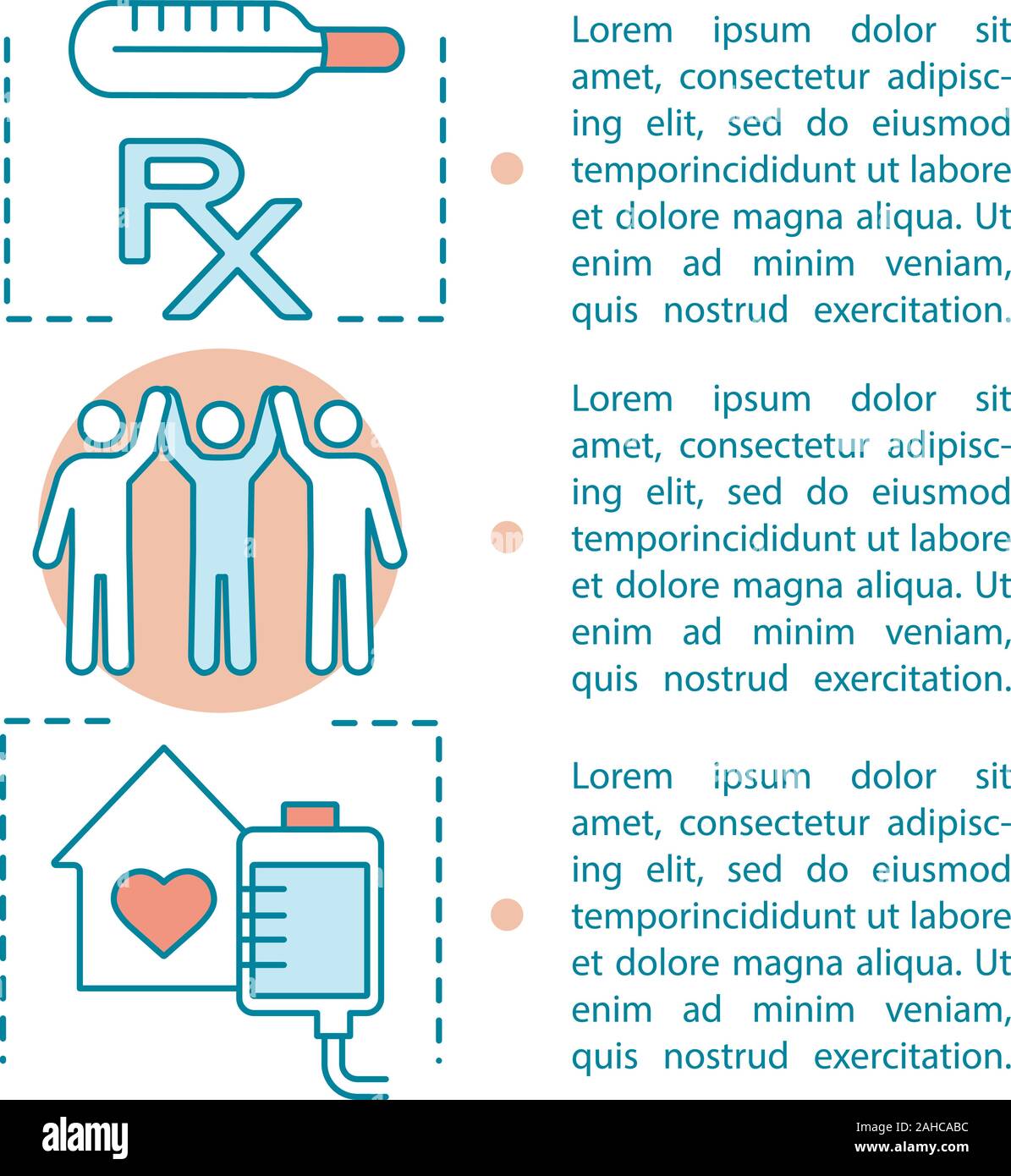 Public health article page vector template. Medicine and healthcare ...