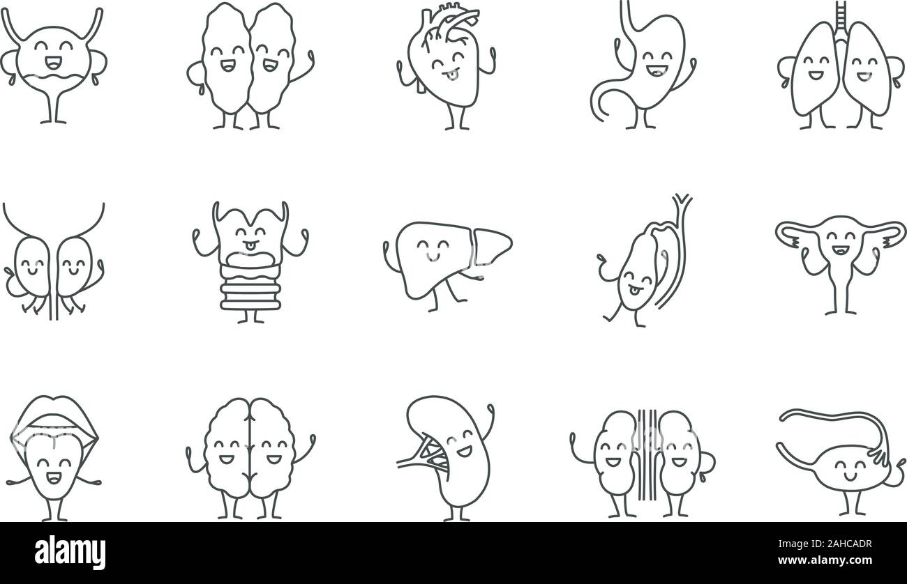 Dead human lungs emoji linear icon. Thin line illustration. Respiratory ...