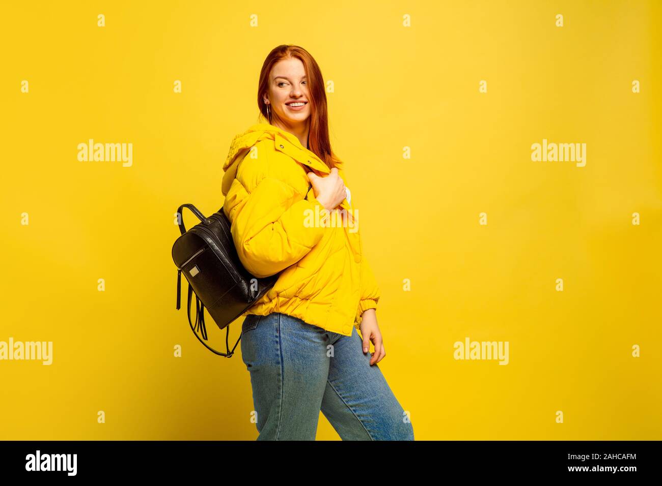 It's easier to be follower. Need minimum clothes to go. Caucasian woman ...