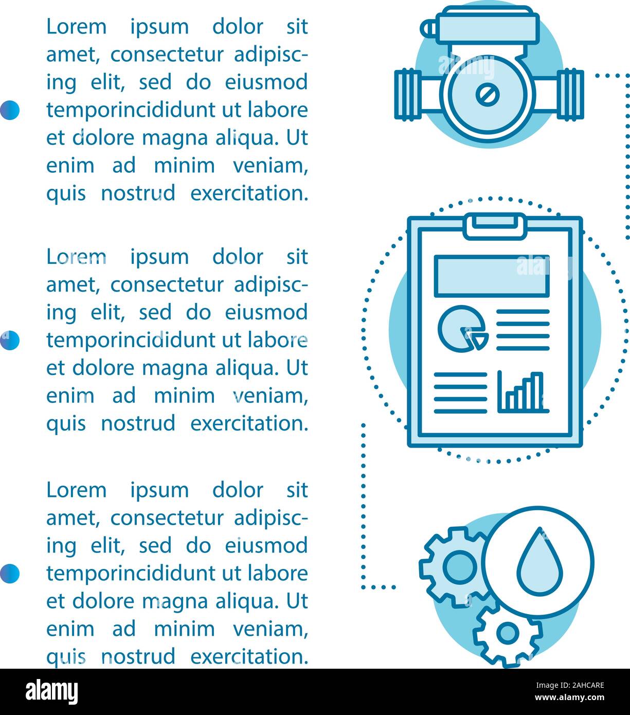 Water treatment article page template. Brochure, magazine, booklet ...