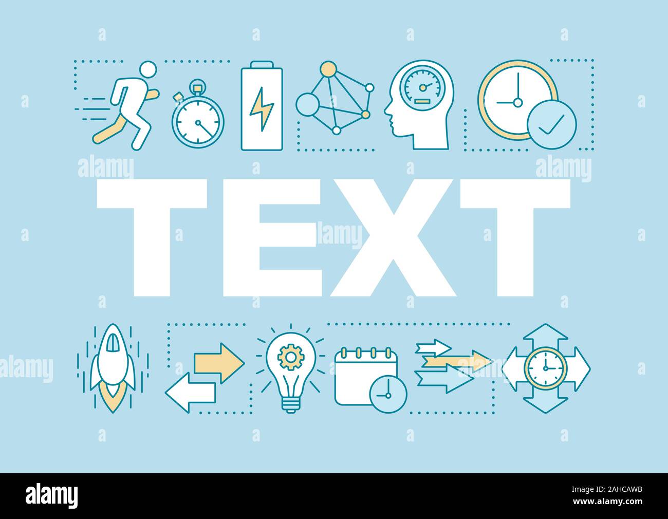 Time management word concepts banner. Timeliness. Your text here ...