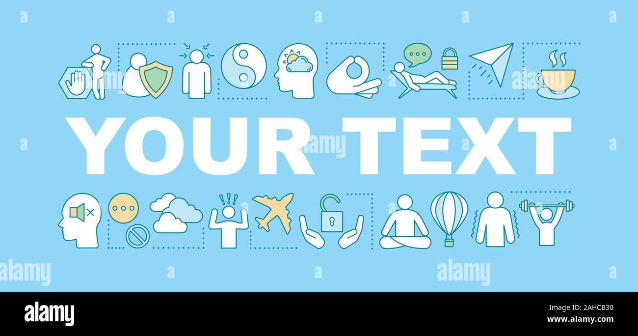 Stress overcoming word concepts banner. Your text here. Stress ...