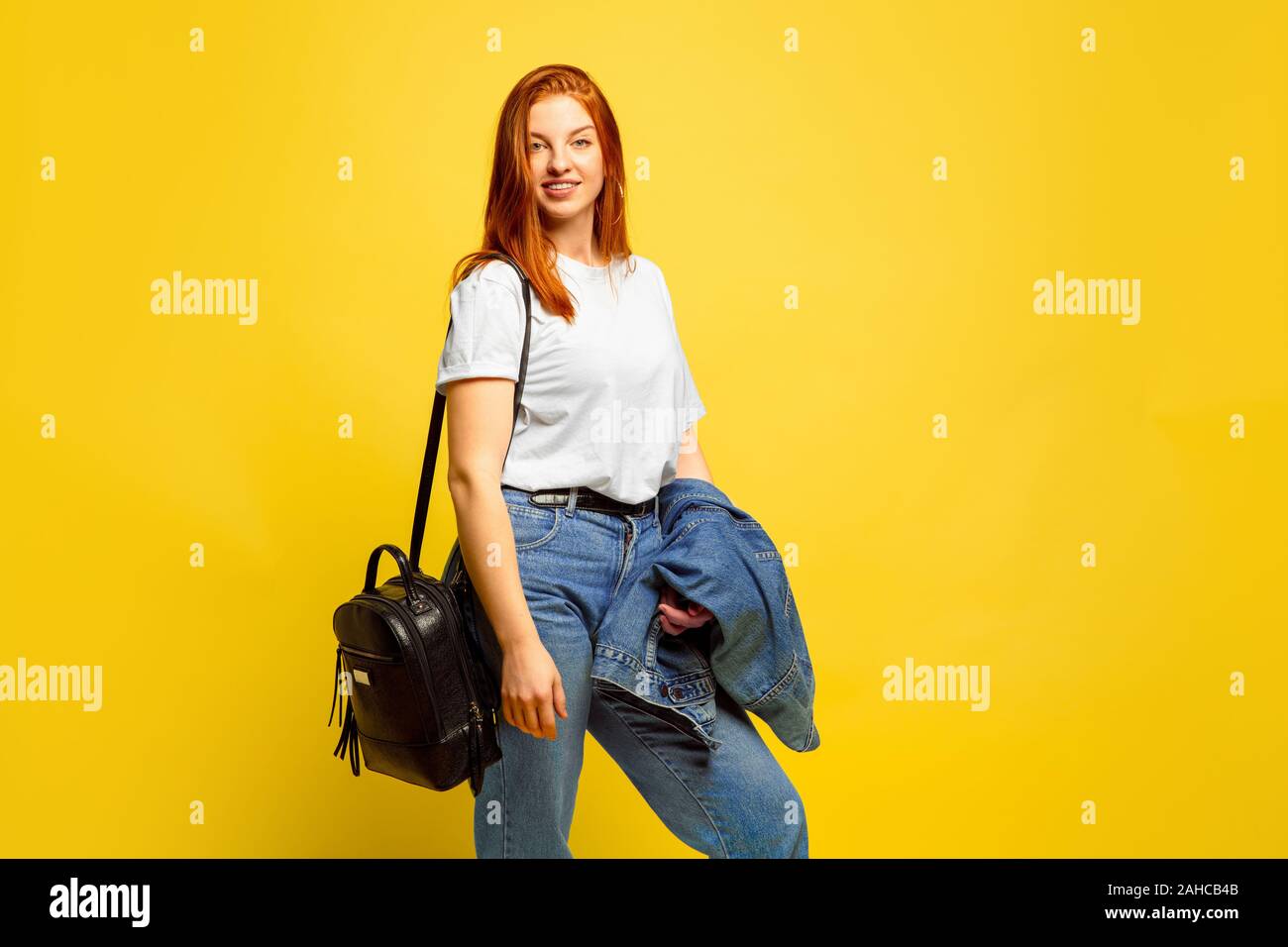 It's easier to be follower. Need minimum clothes to go. Caucasian woman ...