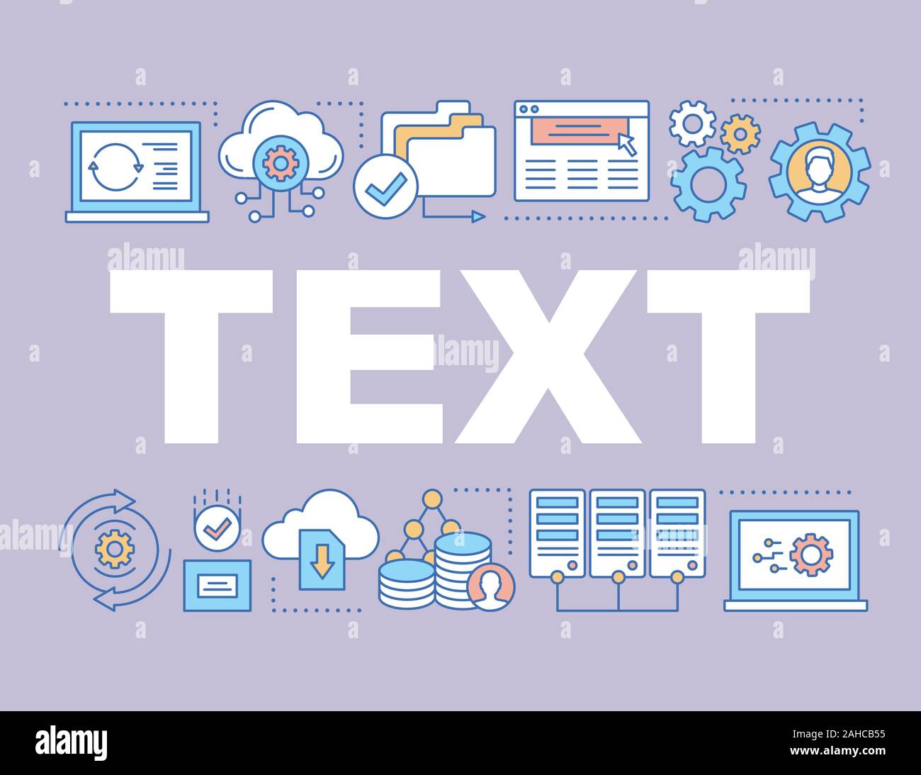 Big data word concepts banner. Database. Presentation, website. Data center, server. Isolated ...