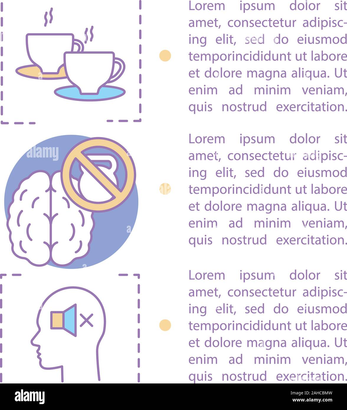 Overcoming stress article page vector template. Mental health. Brochure ...