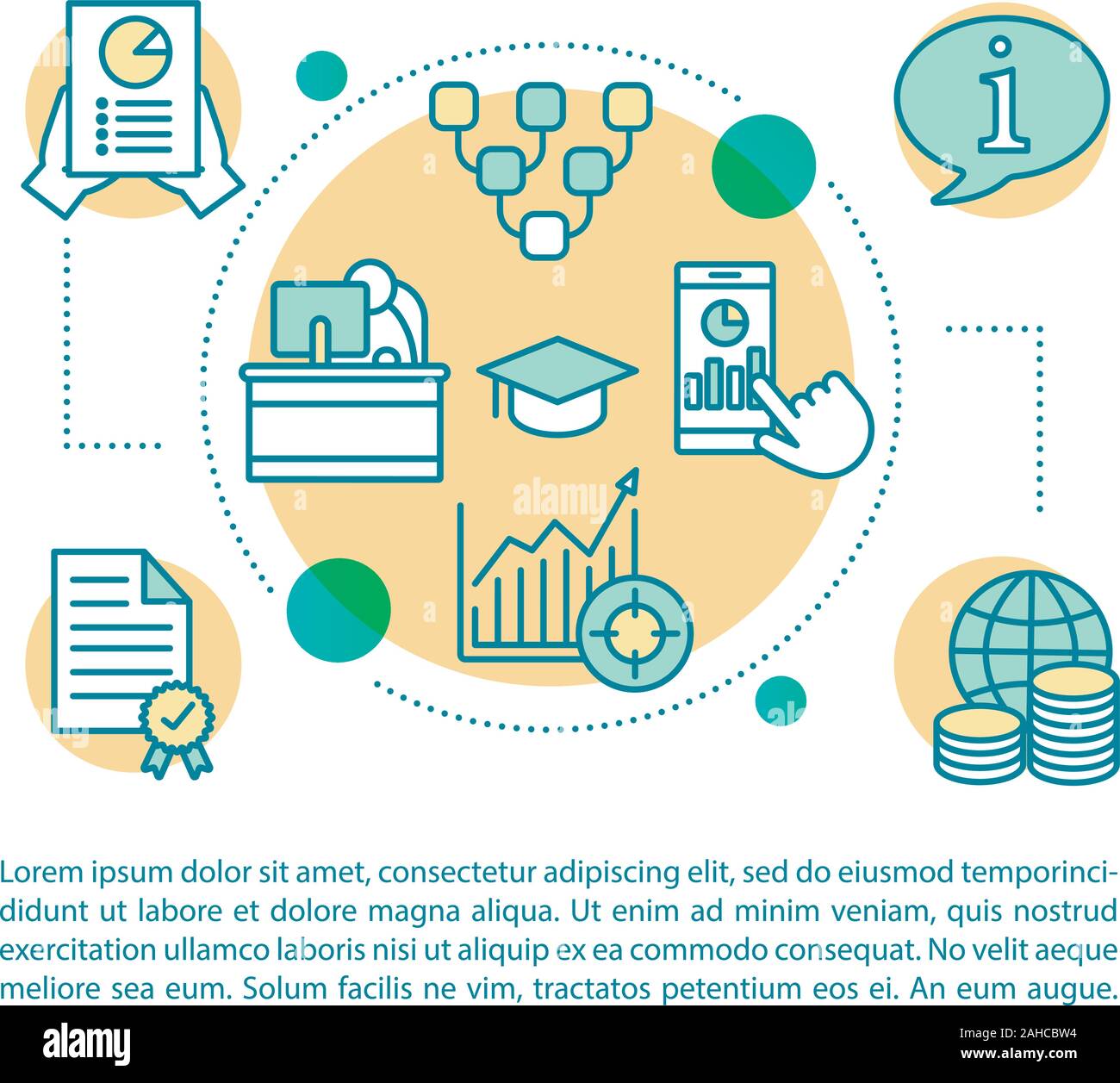 Business analytics, metrics concept linear illustration. Profit growth ...