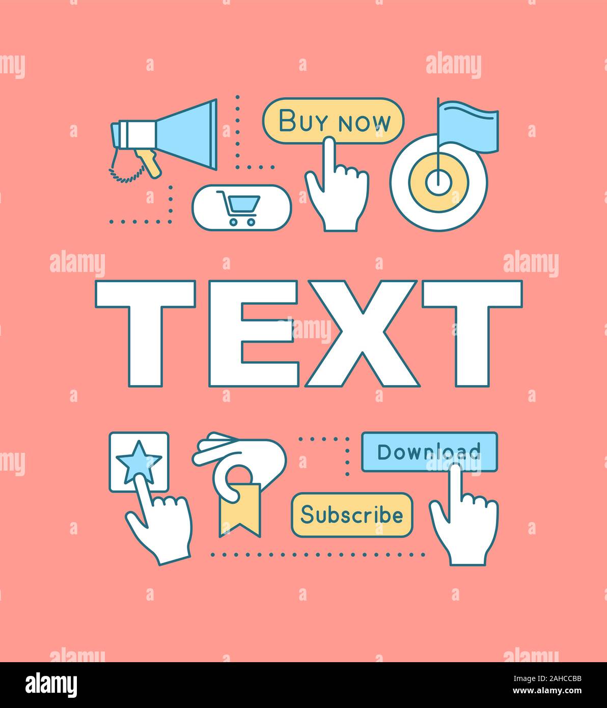 CTA word concepts banner. Call to action. Presentation, website ...