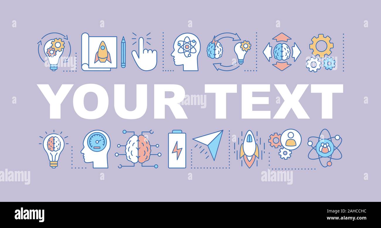 Creative thinking word concept banner. Efficiency and productivity ...