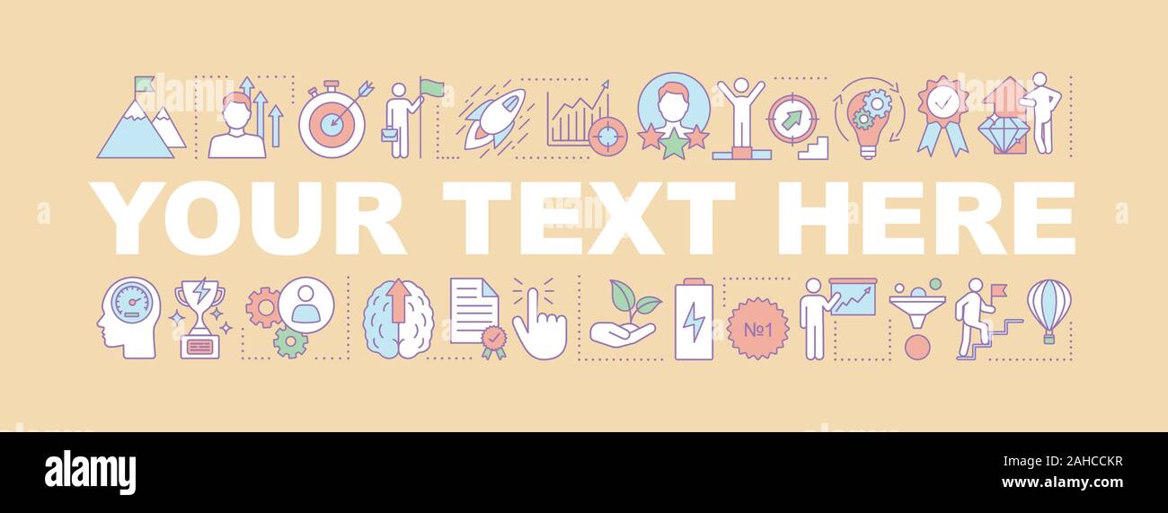 Career development word concept banner. Goal achieving. Skill ...