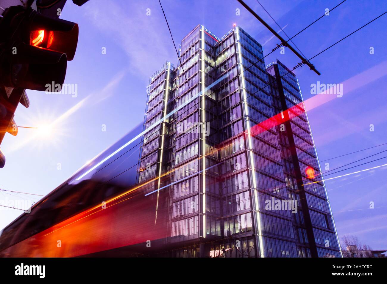 Bucharest, Romania - Dec 15, 2019: office building in a Business ...
