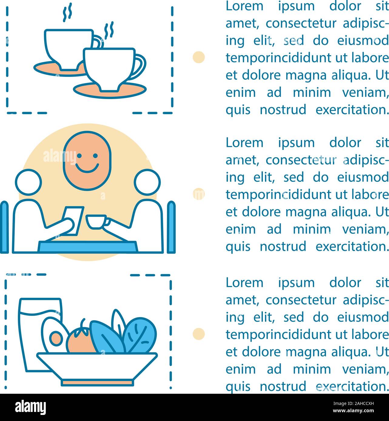 Friends cafe meeting article page vector template. Informal talk ...
