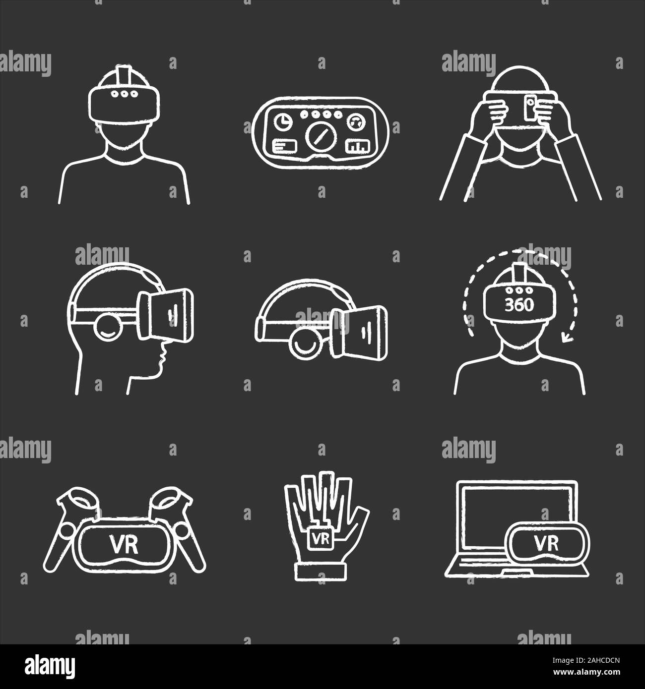Virtual icons display Black and White Stock Photos & Images - Alamy