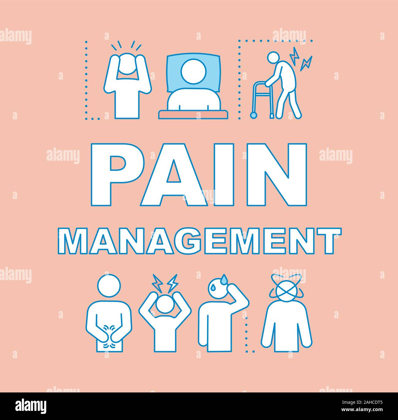 Pain management word concepts banner. Presentation, website. Pain ...